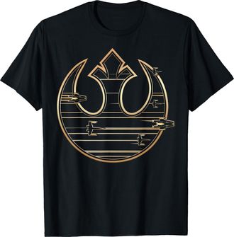 Star Wars Last Jedi Gold Platinum Rebel Fleet Logo T-Shirt T-Shirt