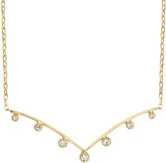 Edenly Elanzia Collier - 9-karätiges Gelbgold und synthetische Diamanten