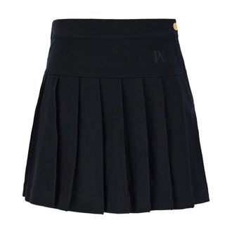 Palm Angels Femme, Jupes, Noir, Taille: 38 FR Mini-jupe Monogramme Brod&eacute;