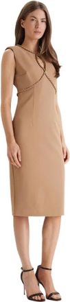 Guess Femme, Robes, Beige, Taille: 42 FR Maye Midi Dress