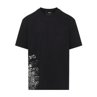Yohji Yamamoto Homme, Tops, Noir, Taille: L GFX Short Sleeve Tee