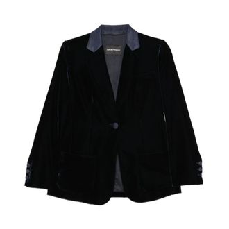 Emporio Armani Einknopf-Blazer - - Jackets - Damen - Blau - M