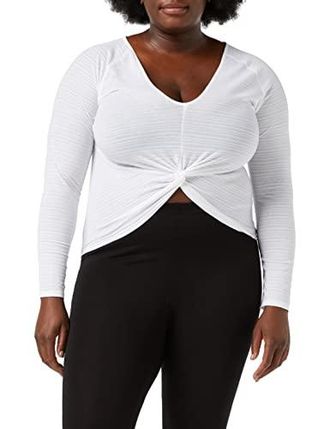 Aurique Top de Sport Manches Longues Super Doux Femme, Blanc, 40