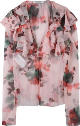 Philosophy di Lorenzo Serafini Chemisier en tulle - Femme - Blouses et Chemises - Multicolore - Taille: 36 FR