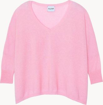 Kujten Pull cachemire femme col V oversize - Pull Minie