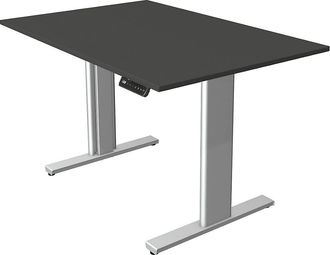 Kerkmann Certeo Schreibtisch Move.3 | Elektrisch h&ouml;henverstellbar | Gestell Silber | HxBxT 720-1200 x 1200 x 800 mm | anthrazit | Sitz- und Stehtisch B&uuml;rotisch
