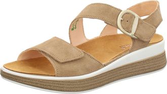 Think Damen CAMBIO chromfrei gegerbte nachhaltige Wechselfu&szlig;bett Pantolette, Cherry/Kombi, 1 EU