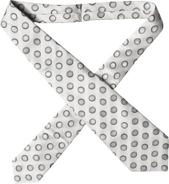 Dolce & Gabbana Femme, Accessoires, Blanc, Taille: ONE Size Cravate Ajustable en Soie &agrave; Pois