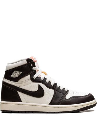 Nike Jordan baskets montantes &agrave; lacets - Marron