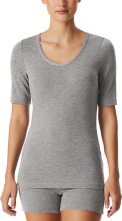 Schiesser Damen T-Shirt Kurzarm Unterhemd - Premium Warming