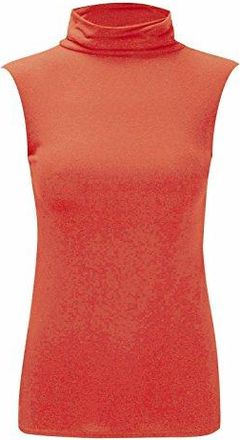 Purple Hanger Polo sans manches pour femme - Col roul&eacute; - Uni - Noir - 42