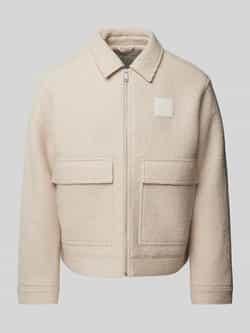 Calvin Klein Jeans Wolljacke mit Label-Patch