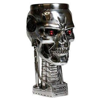 Nemesis Now Terminator Head Gobelet en r&eacute;sine avec insert en acier inoxydable Argent&eacute; 17 cm