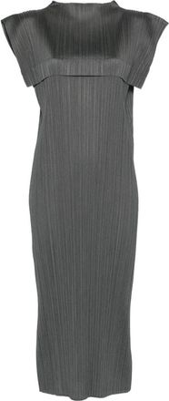 Issey Miyake Femme, Robes, Gris, Taille: 44 FR Robe Noire Élégante pour Femmes