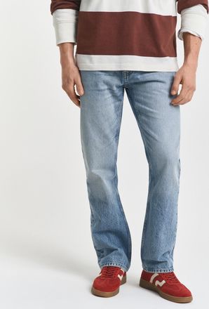 GANT Herren Bootcut Jeans mit Vintage-Waschung (38/30) SEMI LIGHT Blau VINTAGE