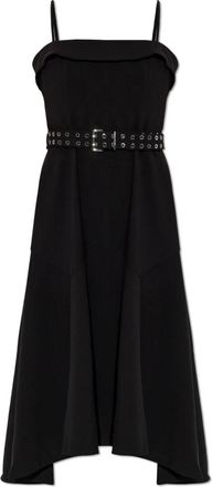 Ganni Femme, Robes, Noir, Taille: 40 FR Robe Asym&eacute;trique avec Ceinture