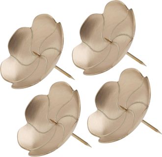 NKlaus 4X Adventskranz Kerzenteller Ø10cm Kranzteller Lotos Messing Gold Weihnachtsdeko 10650