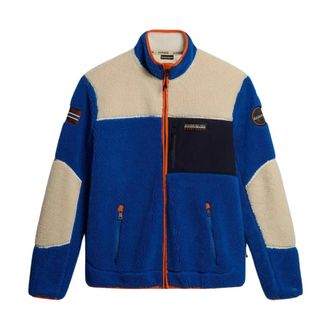 Napapijri Yupik Blaue Fleecejacke - - Sport - Herren - Blau - M