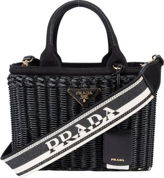 Prada Crossbody Bags - Prada Black Basket Handbag - Gr. unisize - in Schwarz - f&uuml;r Damen