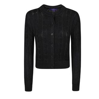 Ralph Lauren Damen, Strickwaren, Schwarzk, SGr&ouml;&szlig;e