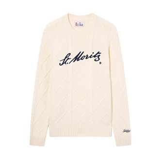 MC2 Saint Barth ST Moritz Logo 10 Emb - - Knitwear - Herren - Beige - XL