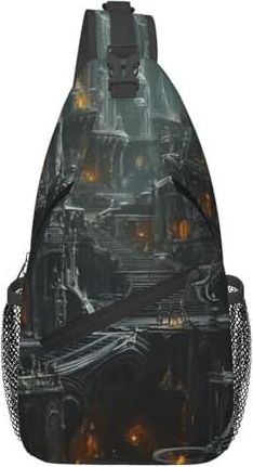 Generic Sac &agrave; dos &agrave; bandouli&egrave;re style antique ch&acirc;teau de vampire, ch&acirc;teau de vampire, vue int&eacute;rieure, sac &agrave; bandouli&egrave;re de voyage, sac &agrave; dos pour homme, sac &agrave;