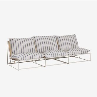 Sklum Sklum - Amaro 3-teiliges modulares Gartensofa Braun Tapioca - Dunkelblau
