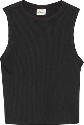 s.Oliver Verkürztes Slim-Fit-Top mit Rippstruktur