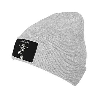 Generic Bonnet Chasse Crâne en Sucre Respirant Knit Cuffed Beanie Confortable Casquette Docker pour Ski Course À Pied