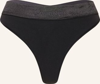Calvin Klein String Icon Cotton Modal Metallic schwarz