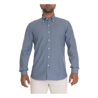 Fay Kariertes Button-Down-Hemd - - Shirts - Herren - Blau - XL