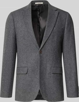 Selected Slim Fit Sakko mit Pattentaschen aus Wolle
