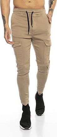 Red Bridge Jogger Pants pour Homme Pantalons Cargo en Denim Jean Beige W36 L34
