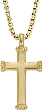 Fossil Collier pendentif All Stacked Up Fossil en acier inoxydable, doré, pour homme, JF04701710