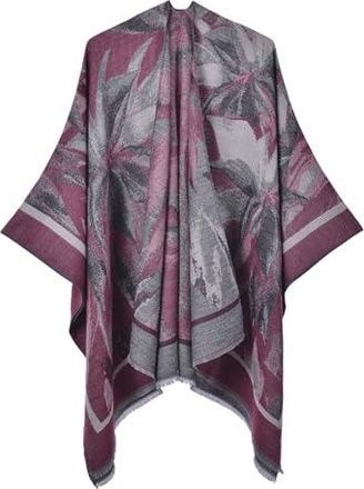 Generic Poncho Femme Hiver Chaud Chale Femme Hiver Chaud Cape Femme Effet enveloppant &Eacute;charpe Imprim&eacute;e Mode Doubl&eacute;e &Eacute;paisse Soft Pour Automne