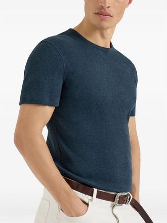 Brunello Cucinelli Cotton Crew-Neck T-Shirt - Blue