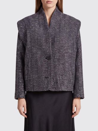 Isabel Marant Kurzmantel mit abstraktem Muster aus Wollmischung