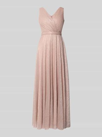 Troyden Collection Schimmerndes Abendkleid mit V-Ausschnitt