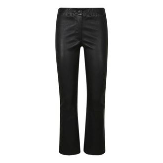 Arma Leder Schwarze Hose - - Trousers - Damen - Schwarzk - L