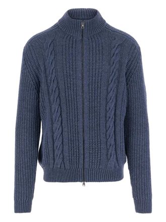 Tagliatore cardigan à fermeture zippée - Bleu