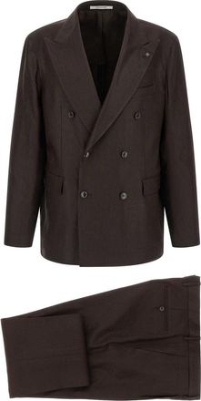 Tagliatore Knielanges Kleid - Braun