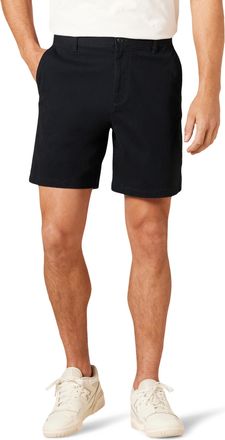 Amazon Essentials Herren 18 cm Lange Chinohose aus Komfort-Stretch mit klassischer Passform, Schwarz, 38W