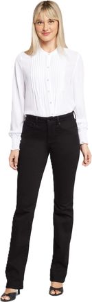 NYDJ Damen Petite Size Marilyn Straight Leg Jeans, schwarz, 36 Zierlich