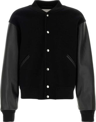 Jil Sander Homme, Vestes, Noir, Taille: XL Blouson Aviateur en Laine