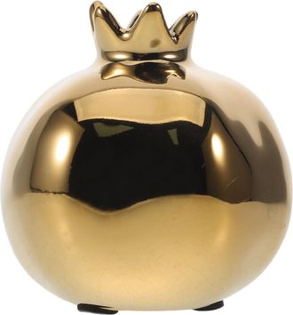 Angoily Keramikvase Granatapfelform Gold Blumenvase f&uuml;r Trockenblumen und Hydrokultur Tischdekoration f&uuml;r Zuhause und B&uuml;ro