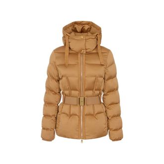 Elisabetta Franchi Down Jacket In Voile Fabric