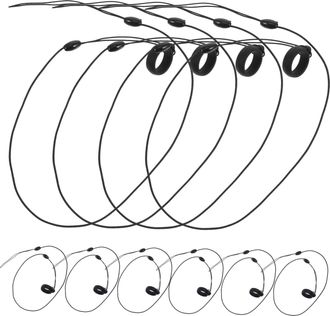 Angoily 10 Stück Elastische Anti Verlust Stiftschlaufe Aus Silikon Und Nylon 43cm Stifthalter Flexibel Für Schlüssel Stifte Zubehör Büro Schule