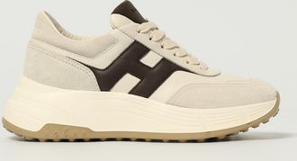 Hogan H669 Sneaker aus Leder und Nappa mit seitlichem H-Logo und Plateausohle