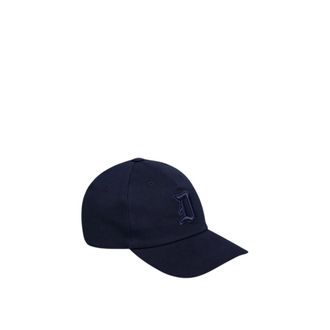 Dondup Homme, Accessoires, Bleu, Taille: ONE Size Canvas Baseball Cap