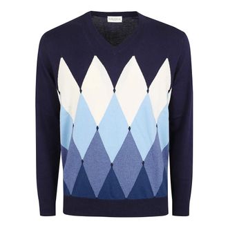 Ballantyne Homme, Pulls, Bleu, Taille: XL Pull &agrave; col en V